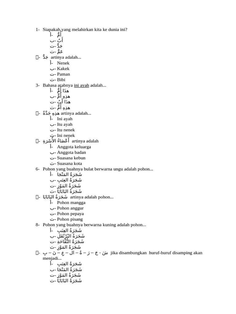 Pts B. Arab Kls 3 | PDF