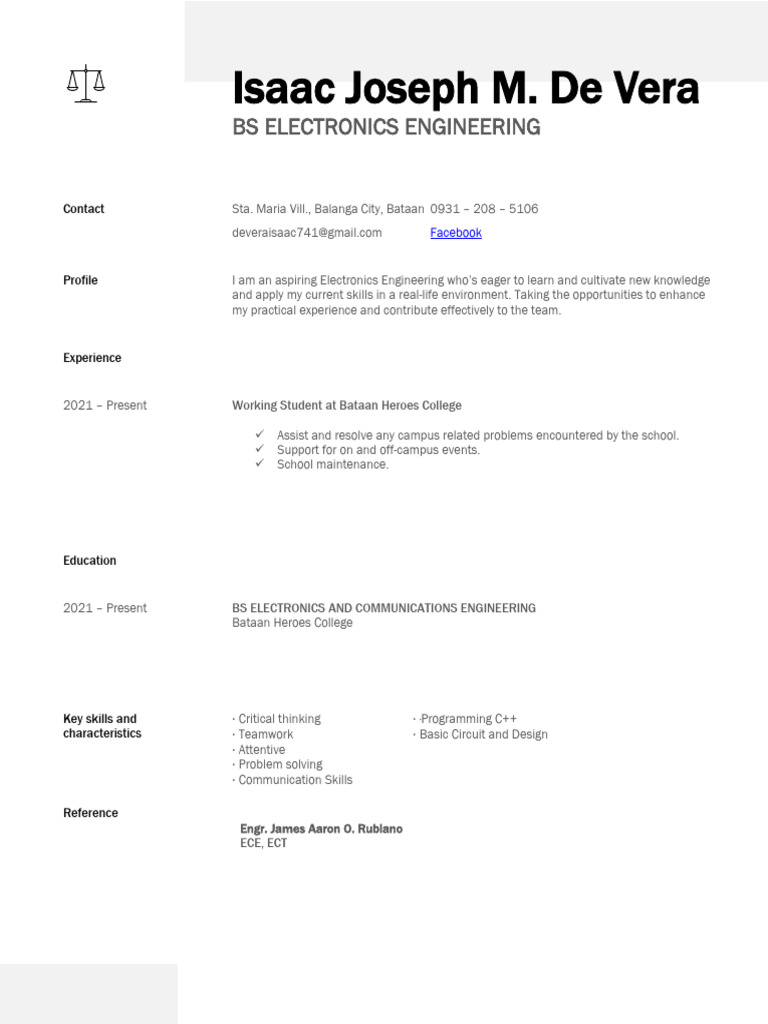 Isaac Joseph M (Resume) | PDF