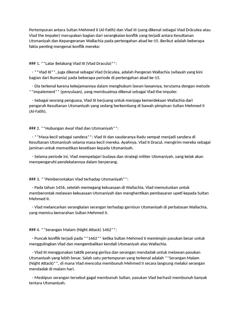 Sultan Mehmed II Vs Vlad Dracula | PDF