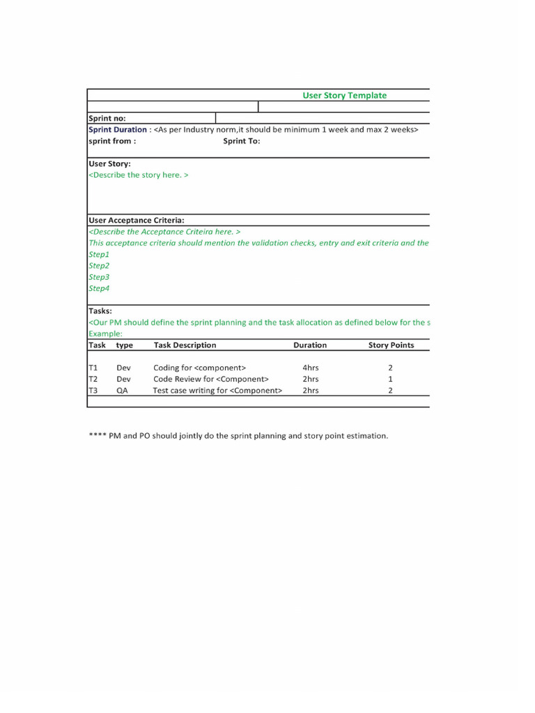 Story Template | PDF