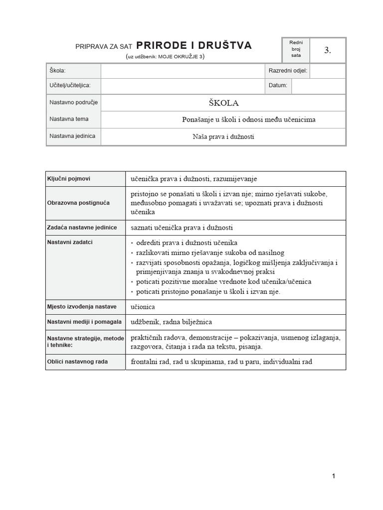 MO3-03 - Naša Prava I Dužnosti | PDF