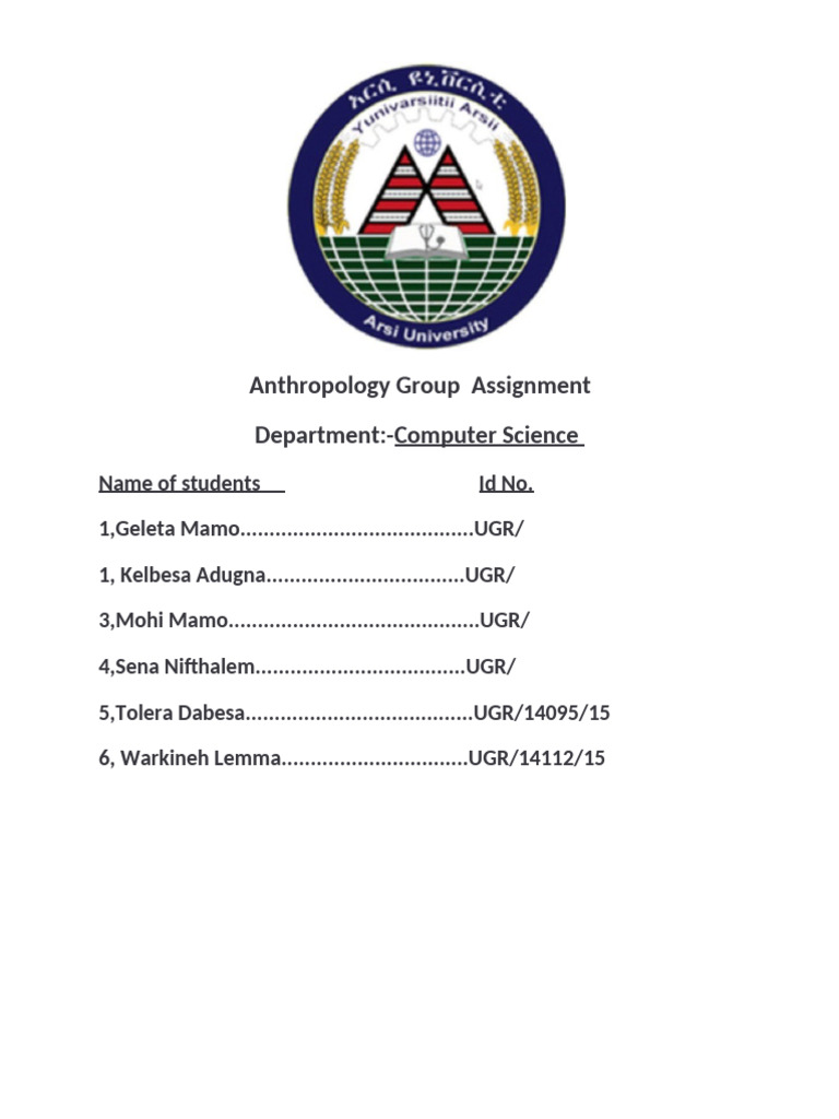 Anthropology Assignment | PDF