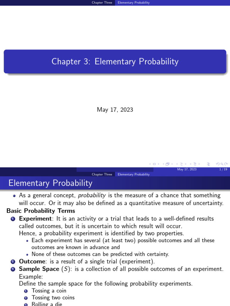Prob and Stat Cha3 | PDF
