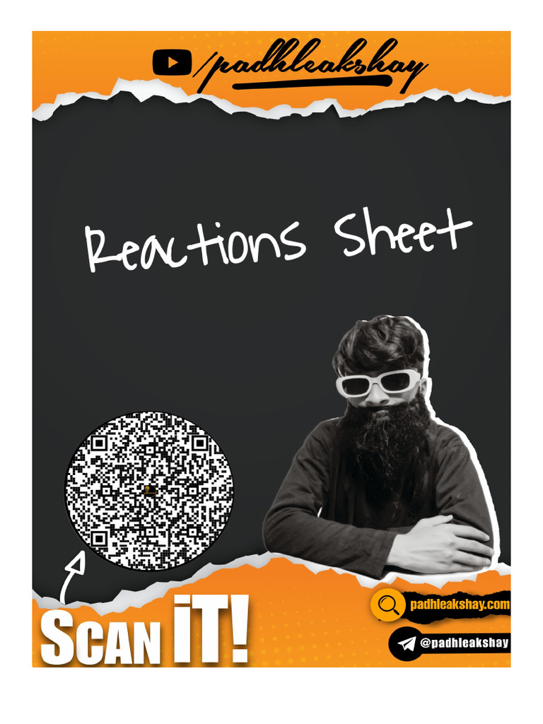 Reaction Sheet (Padhle Akshay) | PDF | Sodium Carbonate | Sodium ...