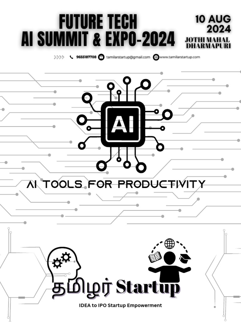 AI Tools For Productivity 2024 Tamilar Startup | PDF