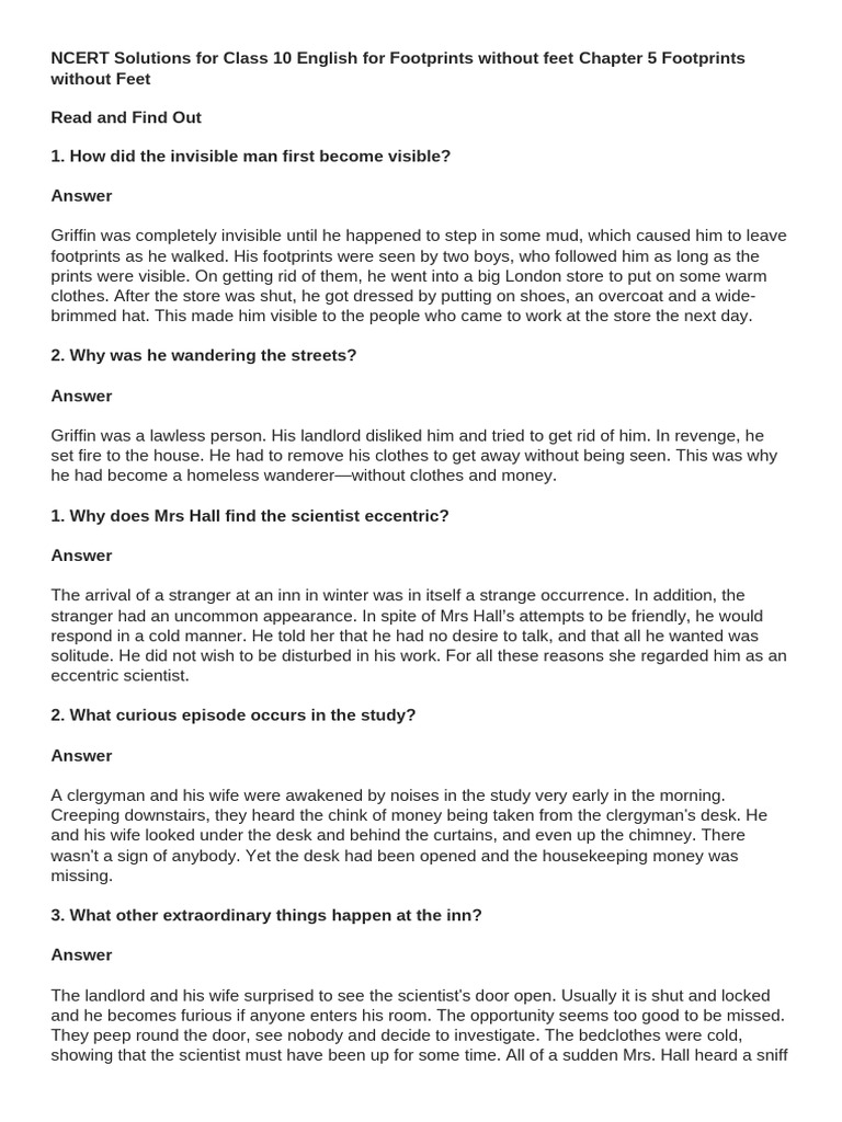 Chapter 5 Footprints Without Feet | PDF