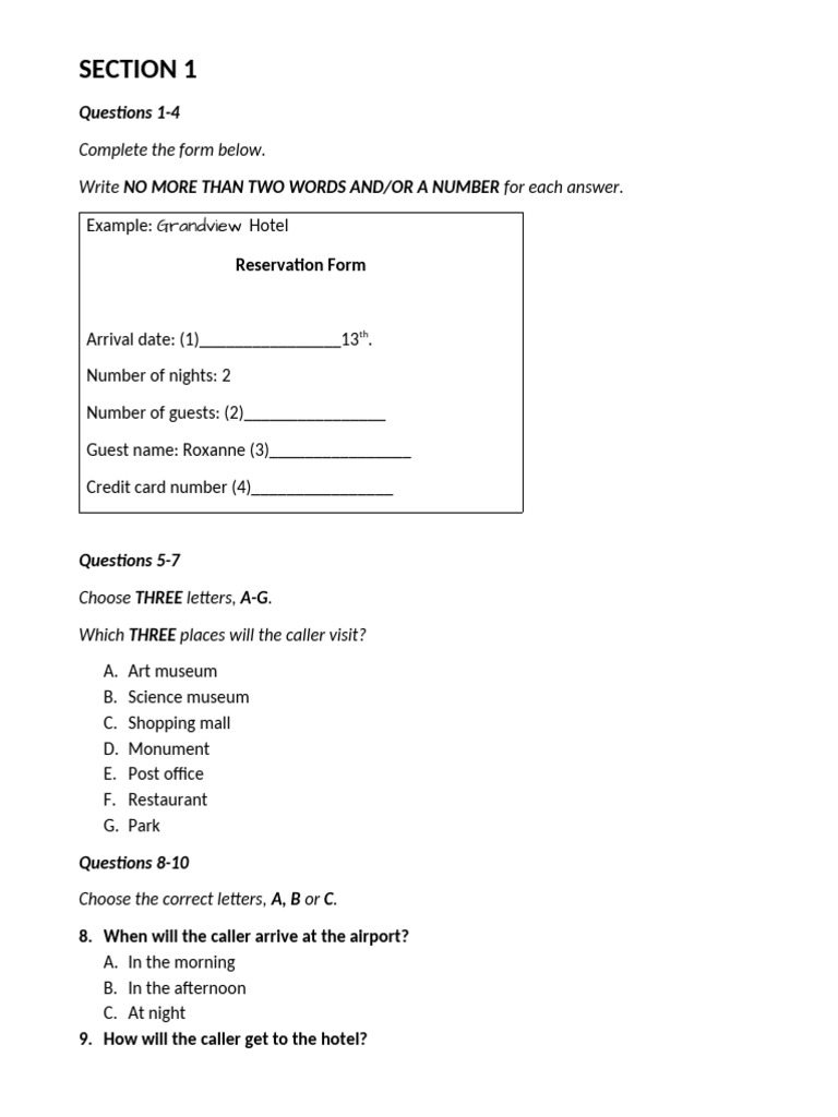 PRACTICE TEST 3_LISTENING | PDF