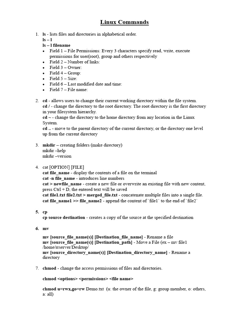 linux commands | PDF
