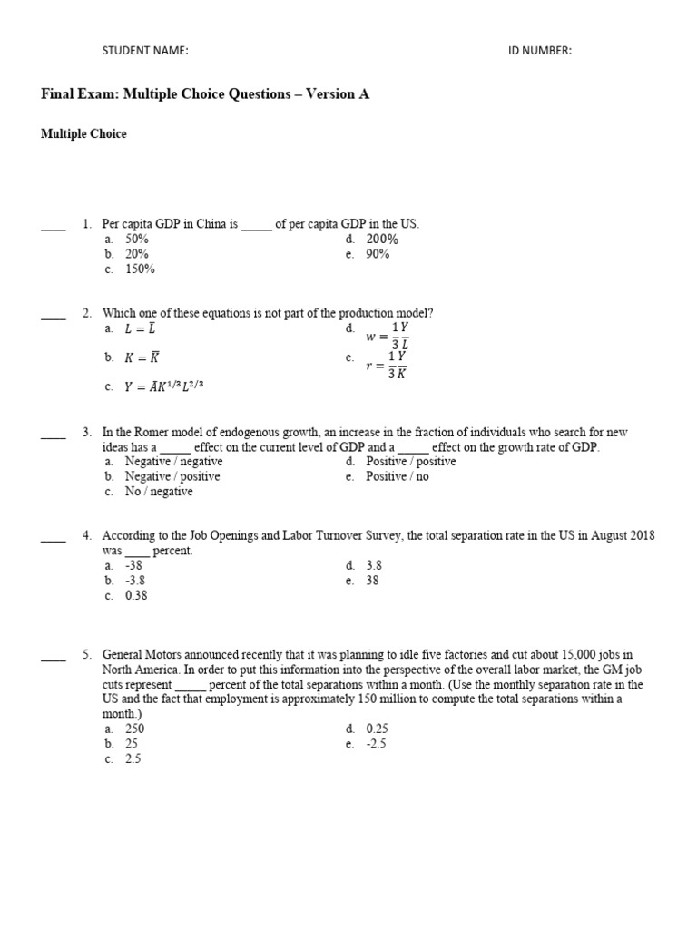 Final Exam Fall 2018 | PDF