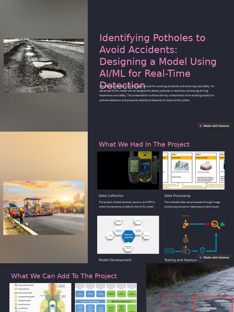 Identifying Potholes To Avoid Accidents Designing A Model Using AIML ...