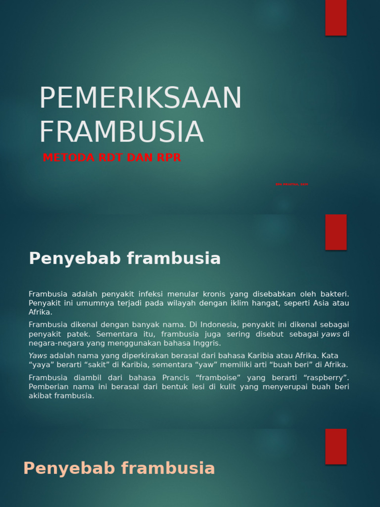 Pemeriksaan Frambusia | PDF