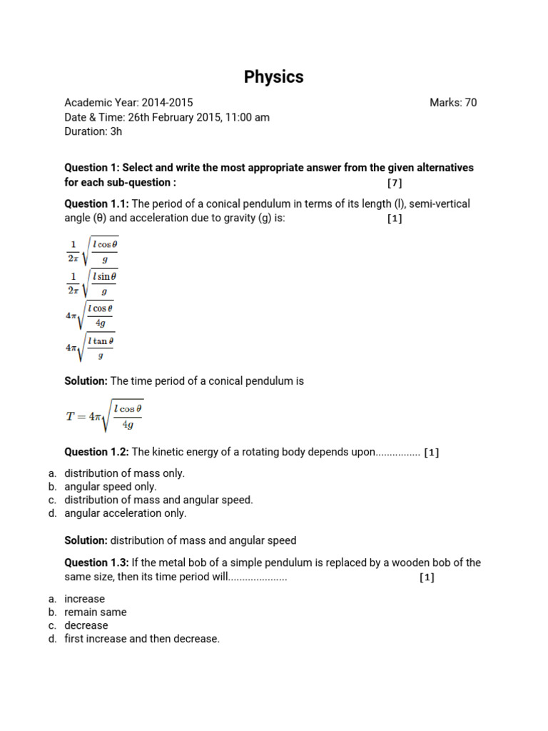 Physics 2015-2023 | PDF