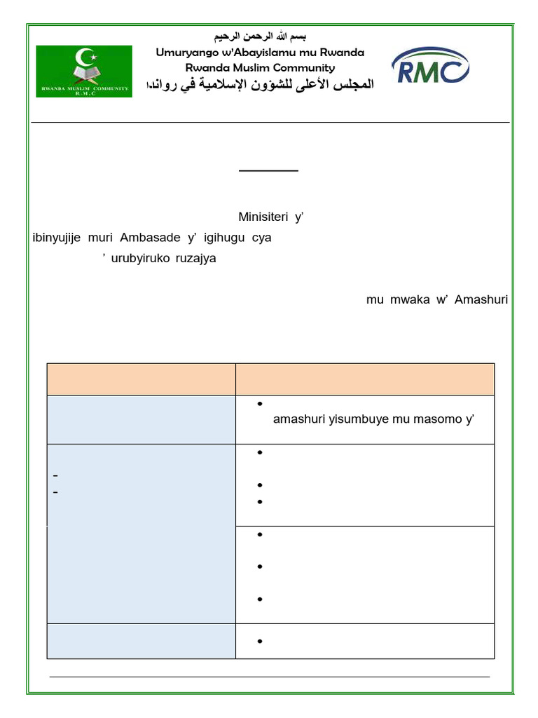 Itangazo Rya Buruse Zo Kujya Kwiga Mu Gihugu Cya Turukiya | PDF