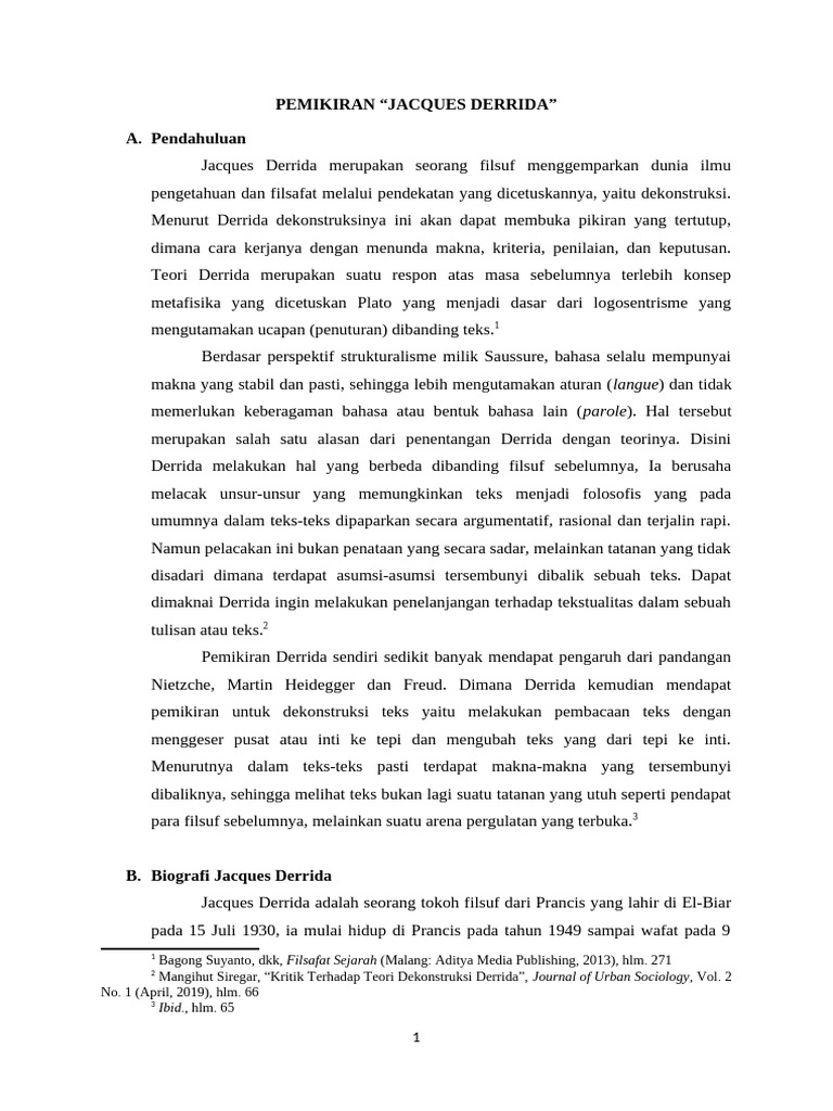 Jaques Derrida | PDF