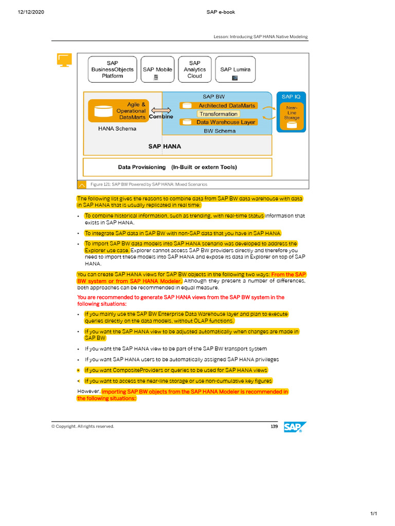 Lesson: Introducing SAP HANA Native Modeling | PDF