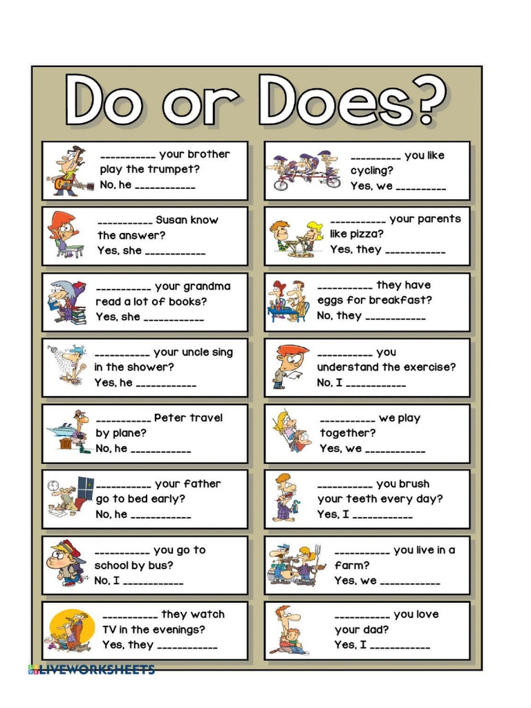 HOMEWORK - DO-DOES Ok | PDF