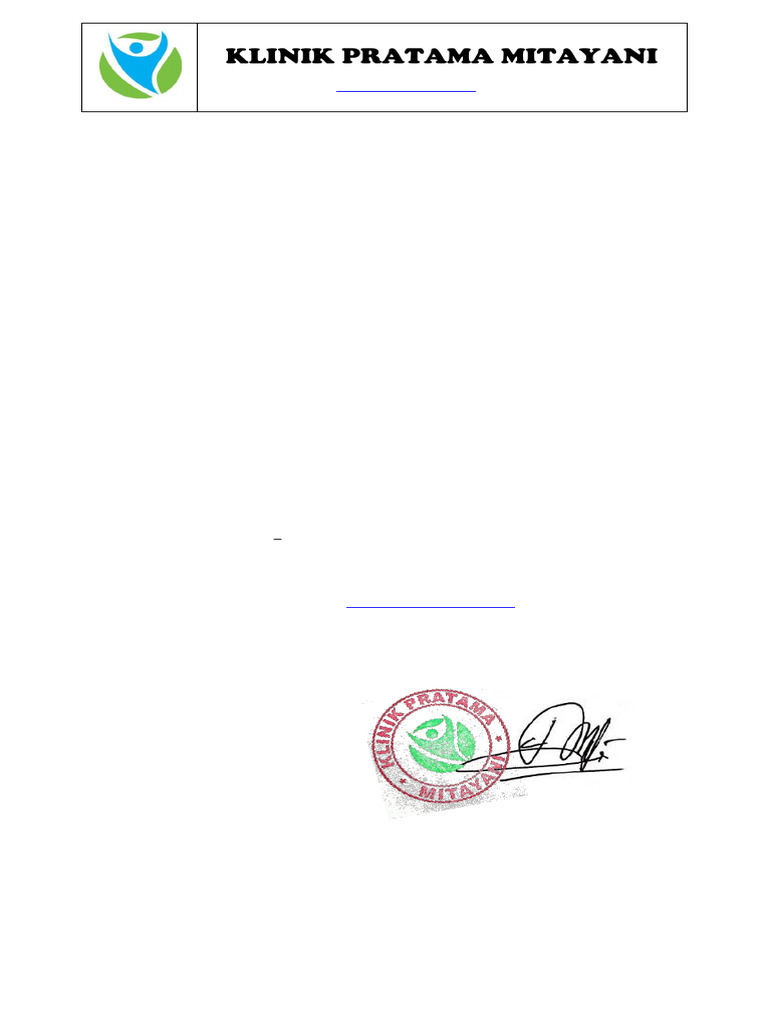 Permohonan Akreditasi Klinik Pratama Mitayani Pdf