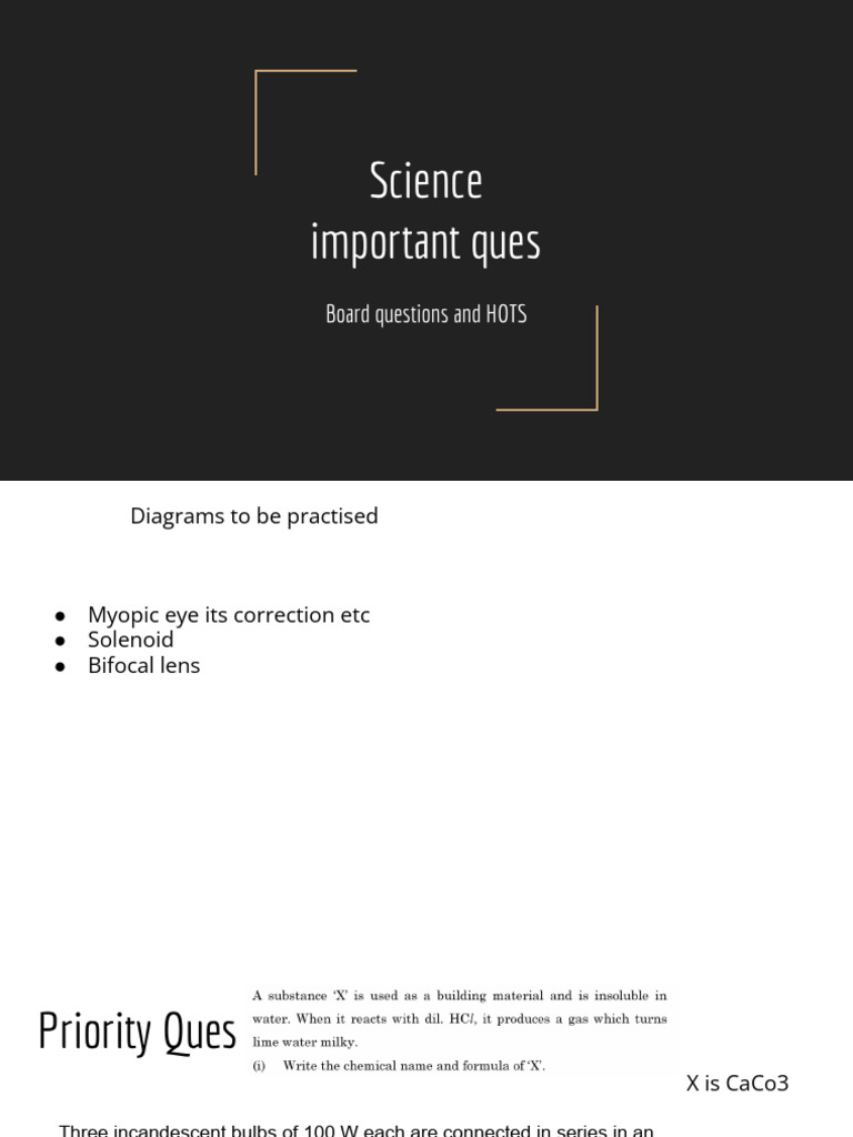 Science Revision Questions | PDF