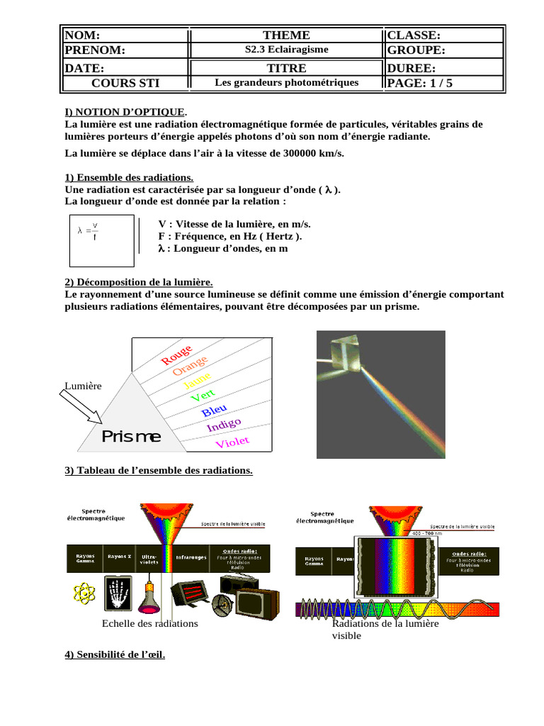 Eclairage Prof | PDF