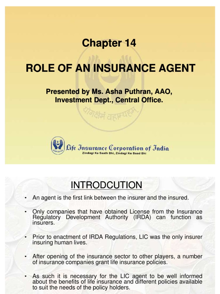 Role of Insurance Agent | PDF | Law