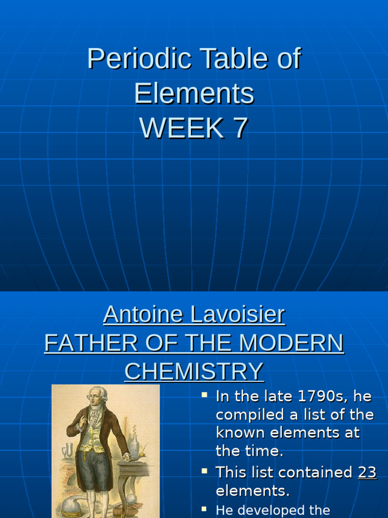 History of Modern Periodic Table of Elements | PDF