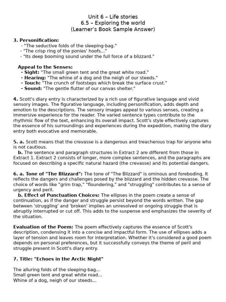 Unit 6 - Life Stories 6.5 - Exploring The World (Learner's Book Sample ...