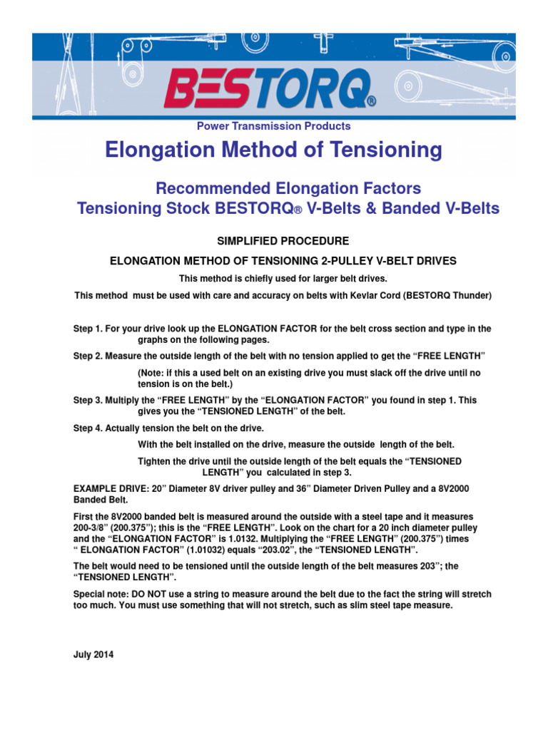 BESTORQ Elongation Method of Tensioning Flyer 8-4-14 | PDF