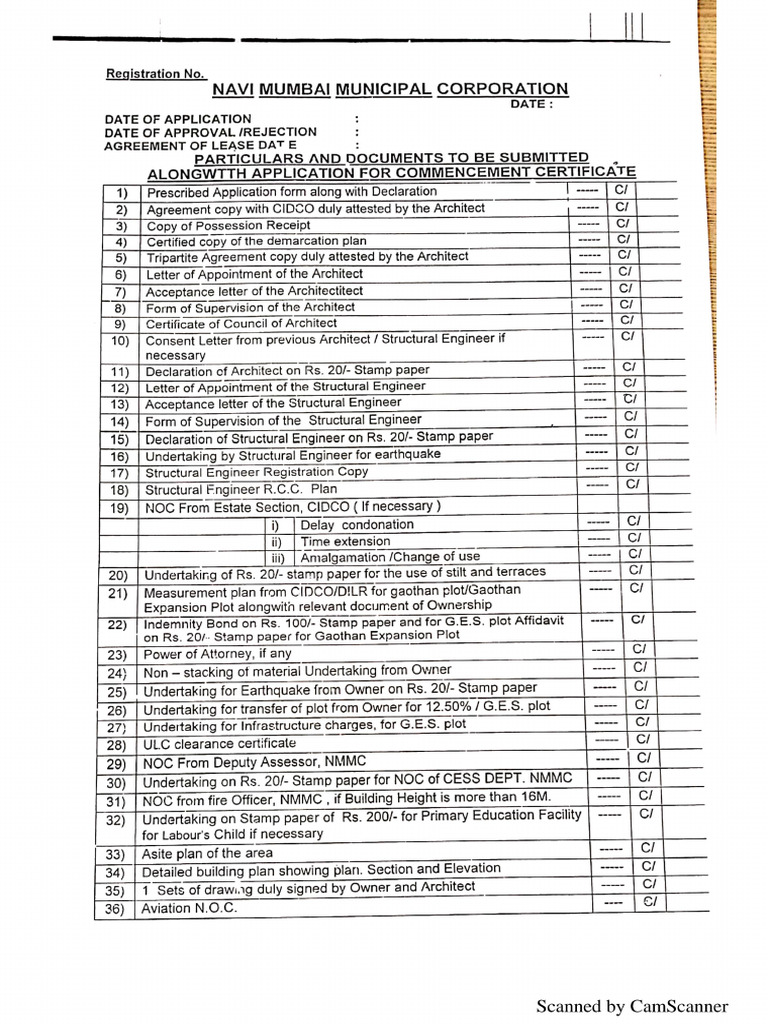 C C check list | PDF