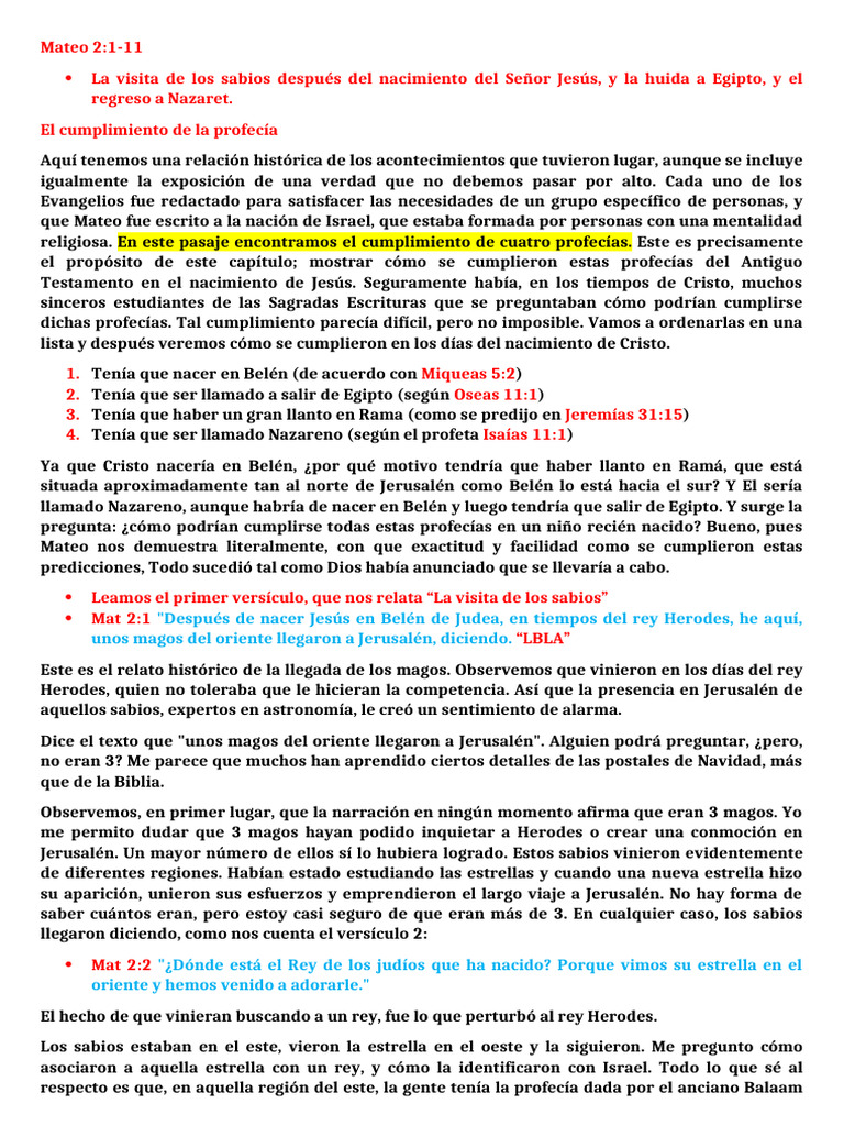 Estudio de Mateo 2 | PDF