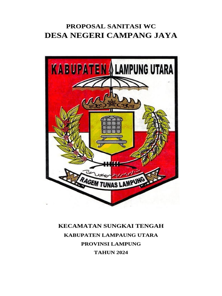 Proposal Permohonan Sanitasi Desa Negeri Campang Jaya 2024 | PDF