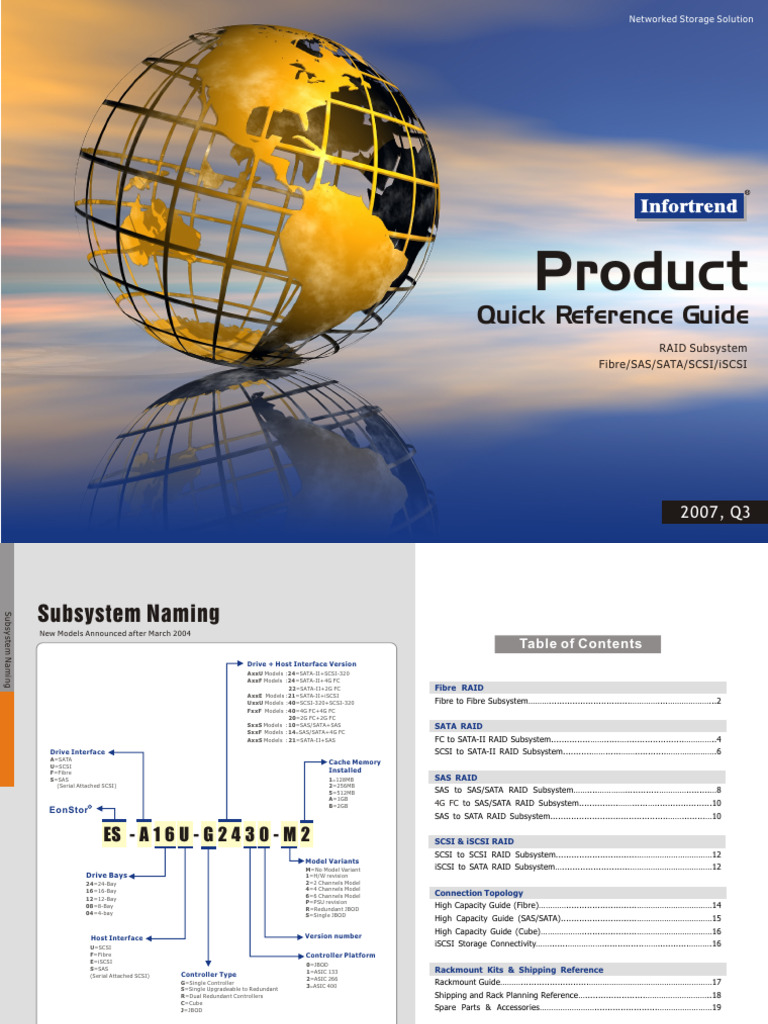 Infortrend Product Reference Guide 2007Q3 | PDF