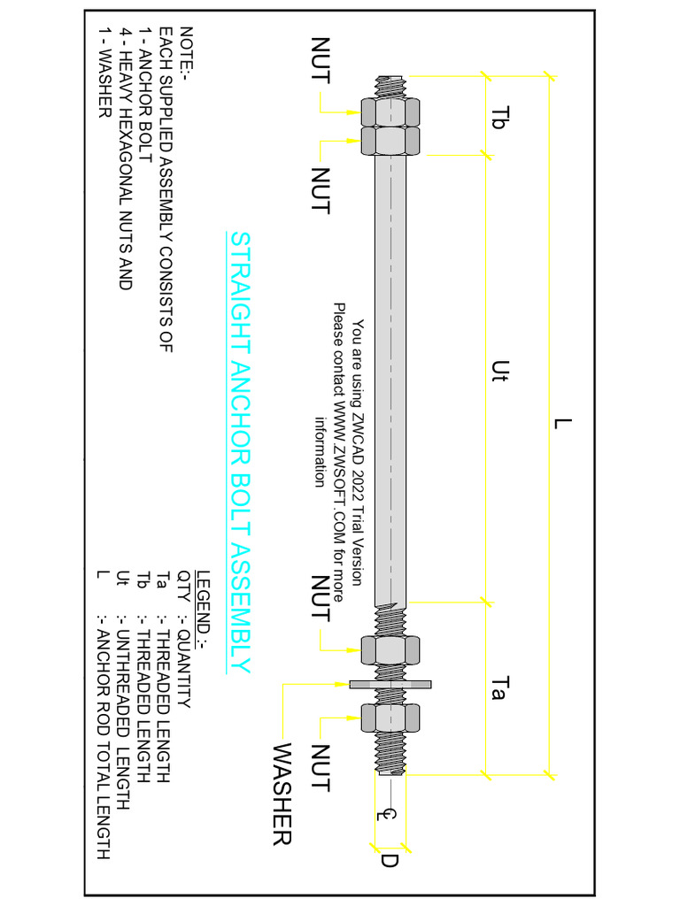 STRAIGHT ANCHOR BOLT TEMPLATE | PDF