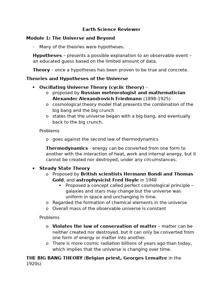 Earth Science, G11-Sem1-Q1-STEM | PDF