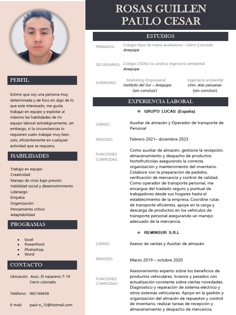 CV Paulo Guillen | PDF