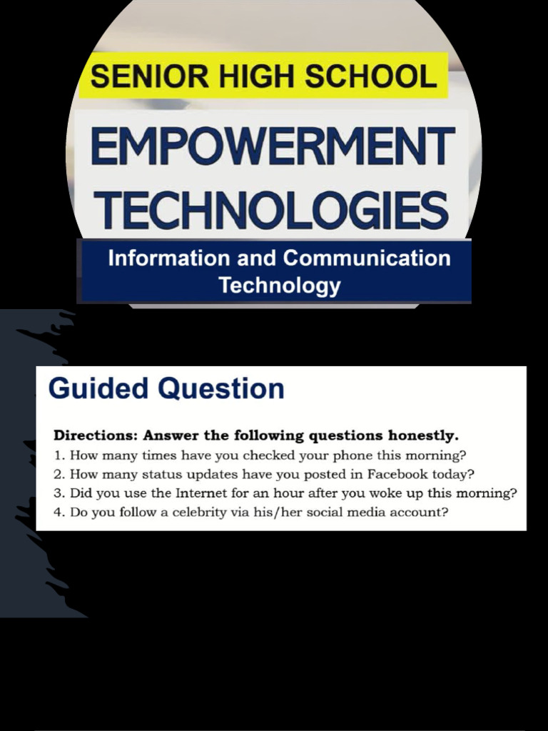 ICT Lesson 1 Information and Communication Technology | PDF