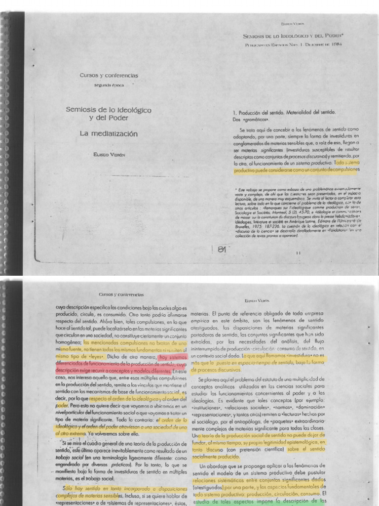 U12 Veron Semiosis de Lo Ideologico y El Poder | PDF