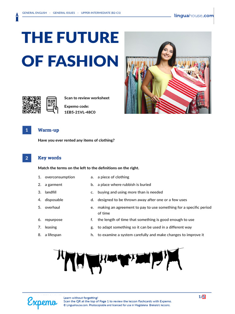 The Future of Fashion British English Student B2 C1 | PDF
