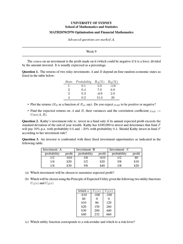 Tutorial Week9 | PDF