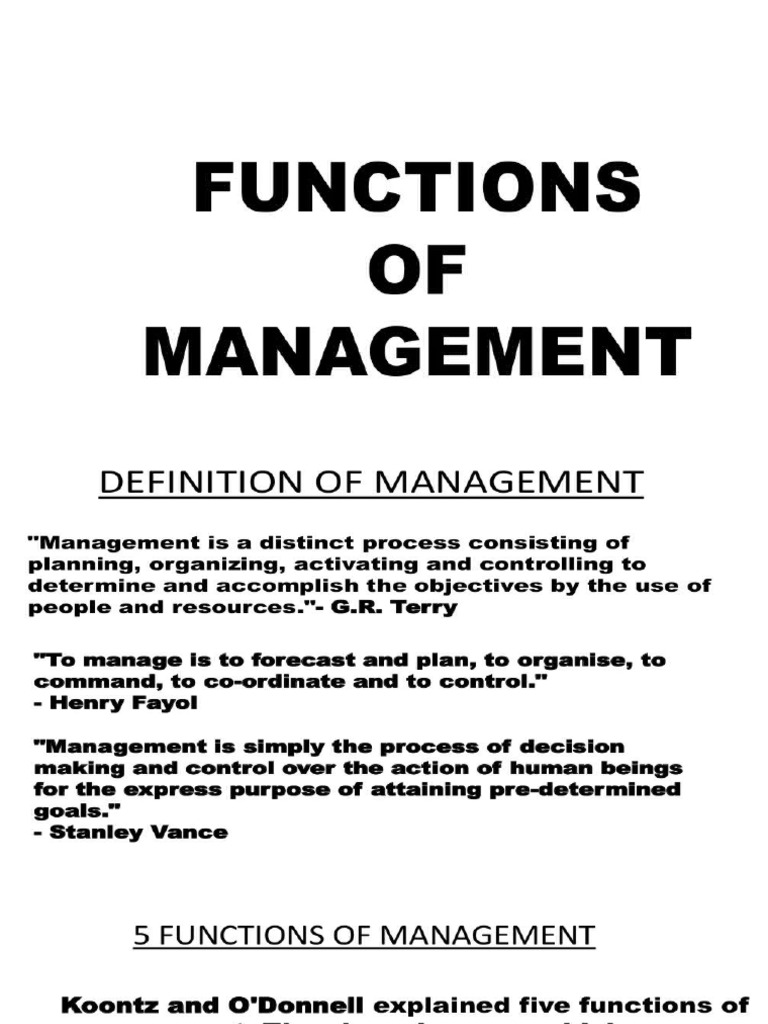 3) Functions of Management | PDF
