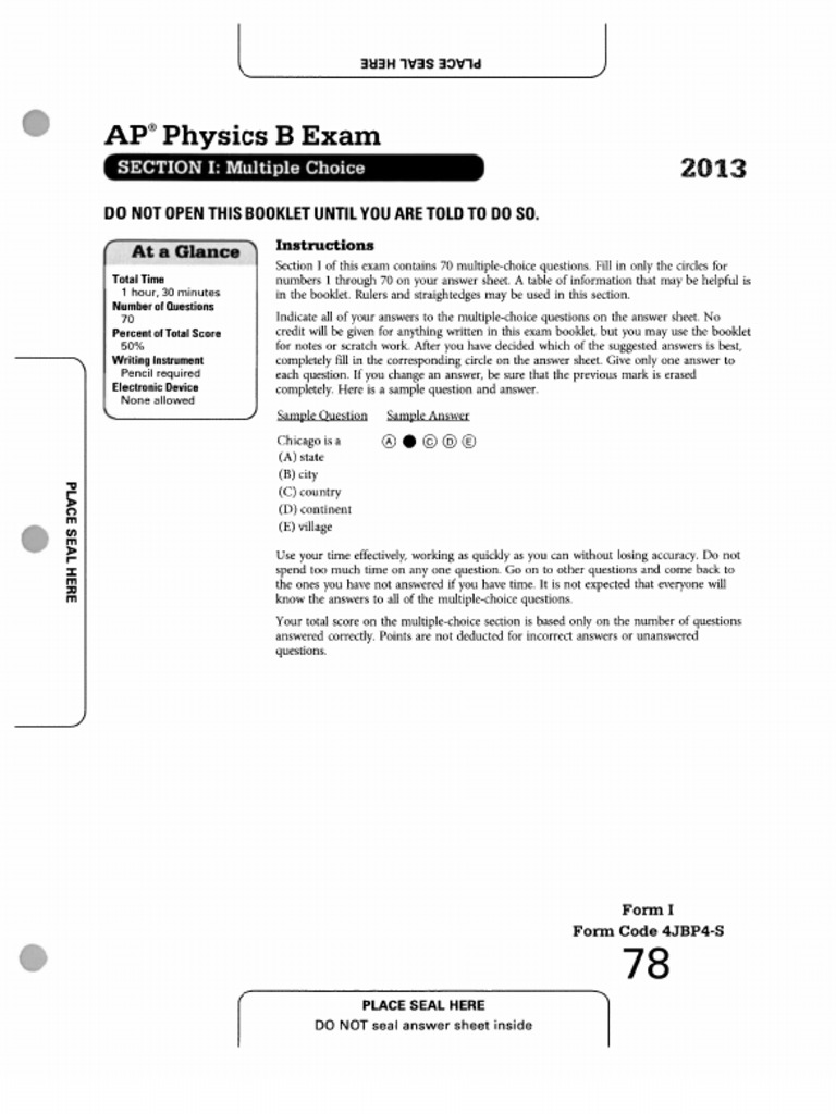 2013 Multiple Choice | PDF