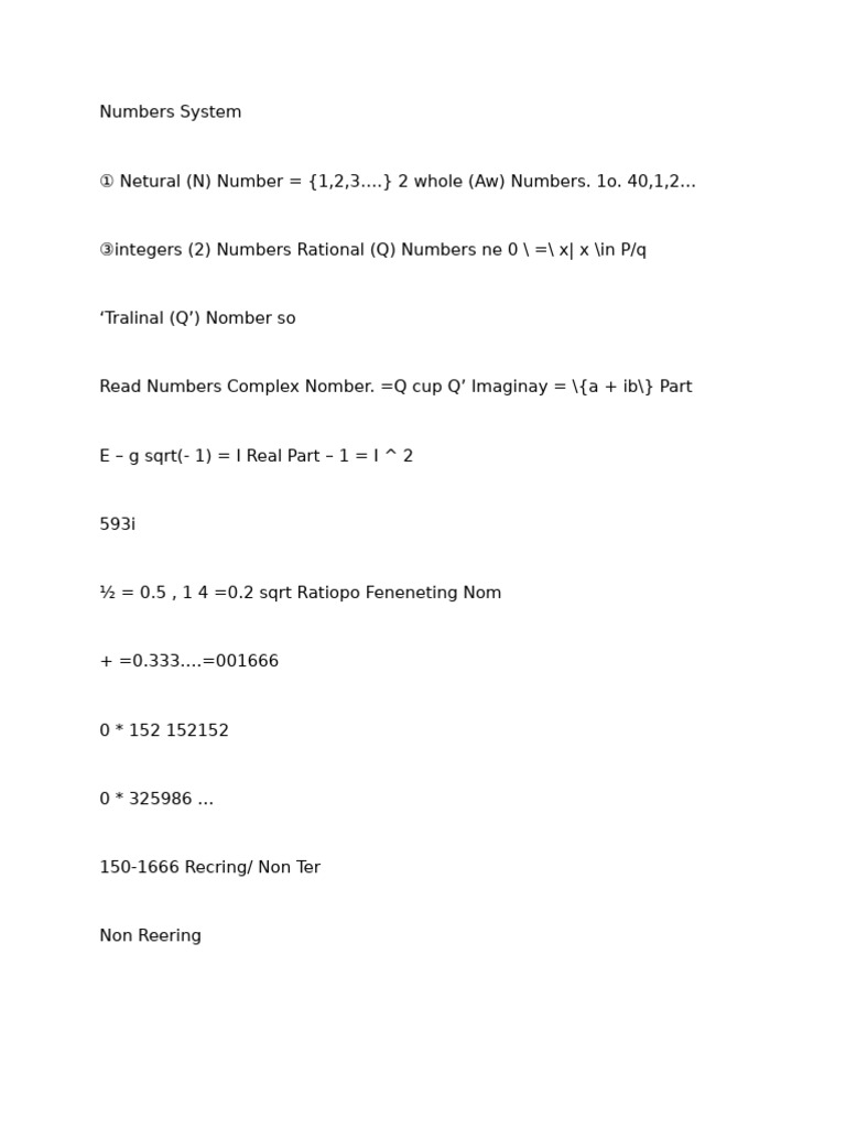 Numbers System | PDF