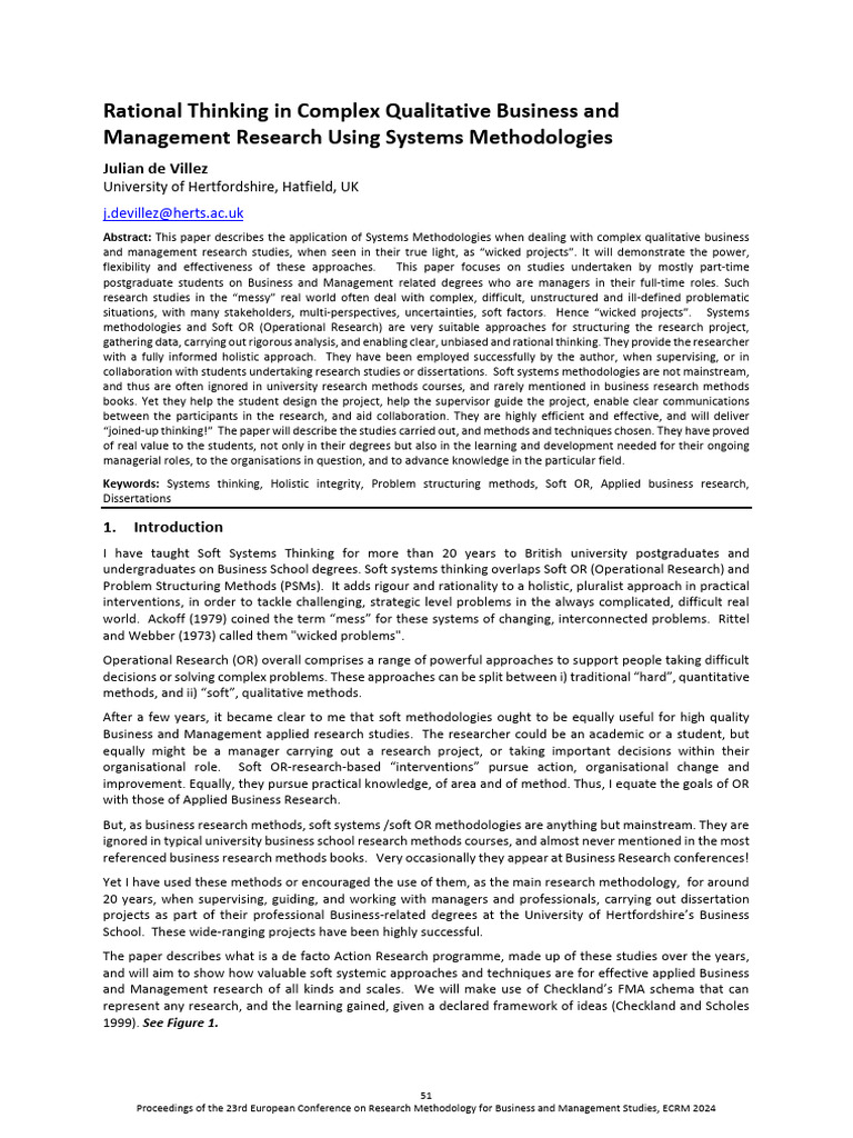 Rational Thinking in Complex Qualitative Business | PDF