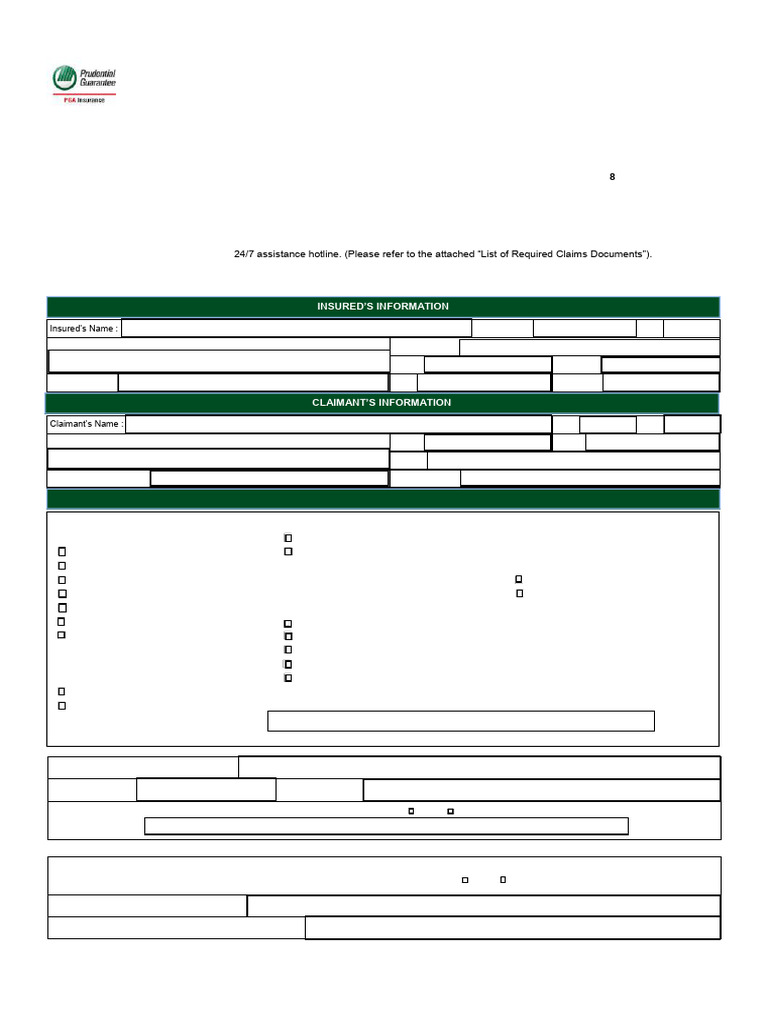 Claim Form Pga PDF | PDF