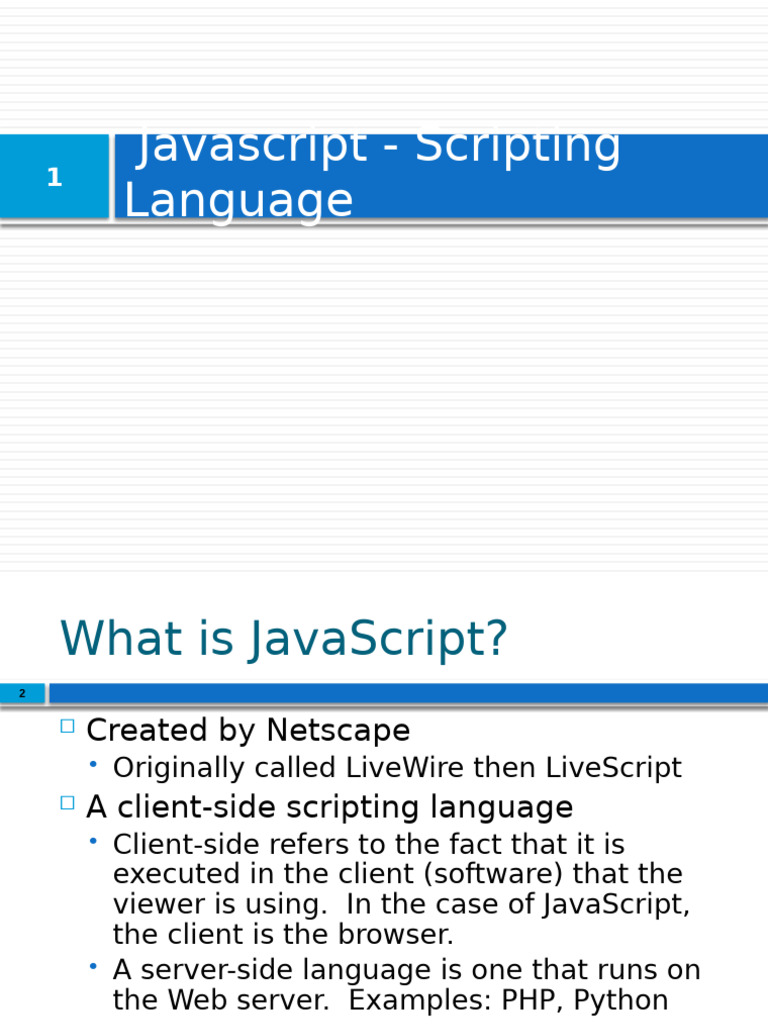 Intro Javascript | PDF