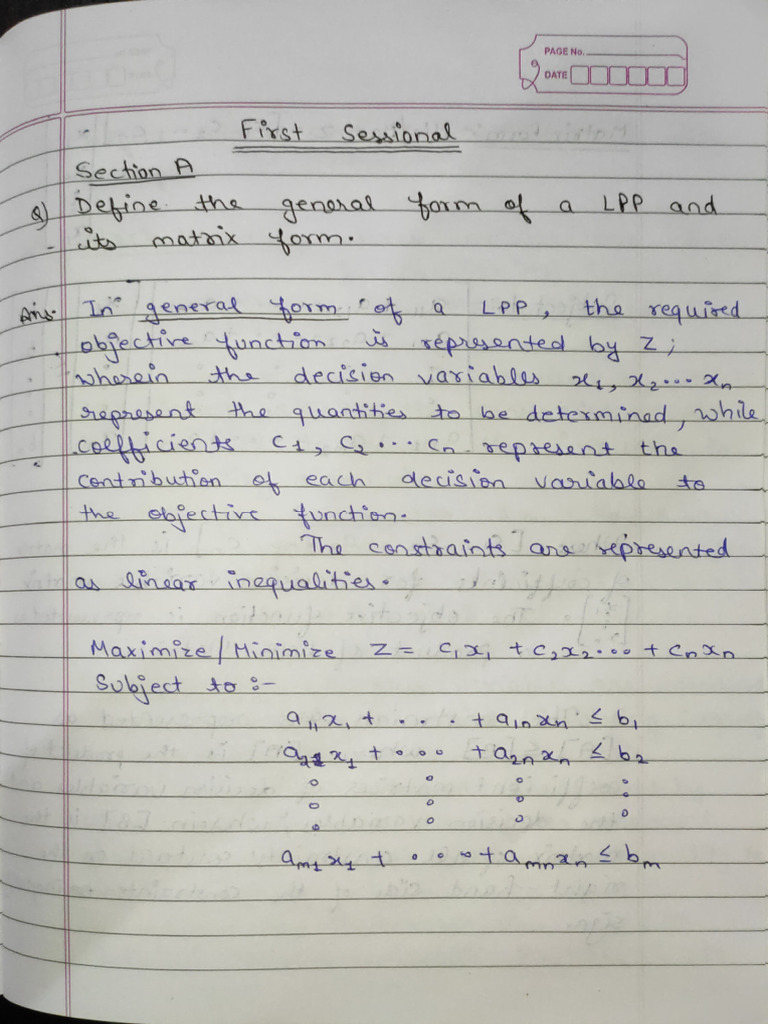 Maths Assignment VI Sem | PDF