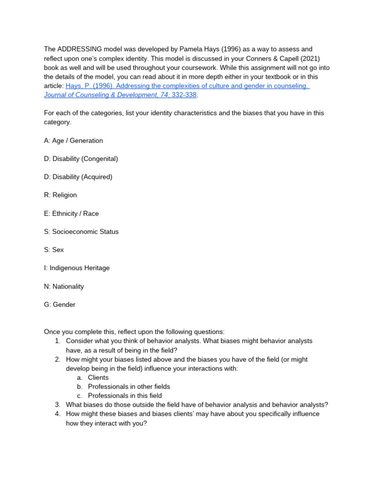 Identity Reflection Activity Worksheet | PDF