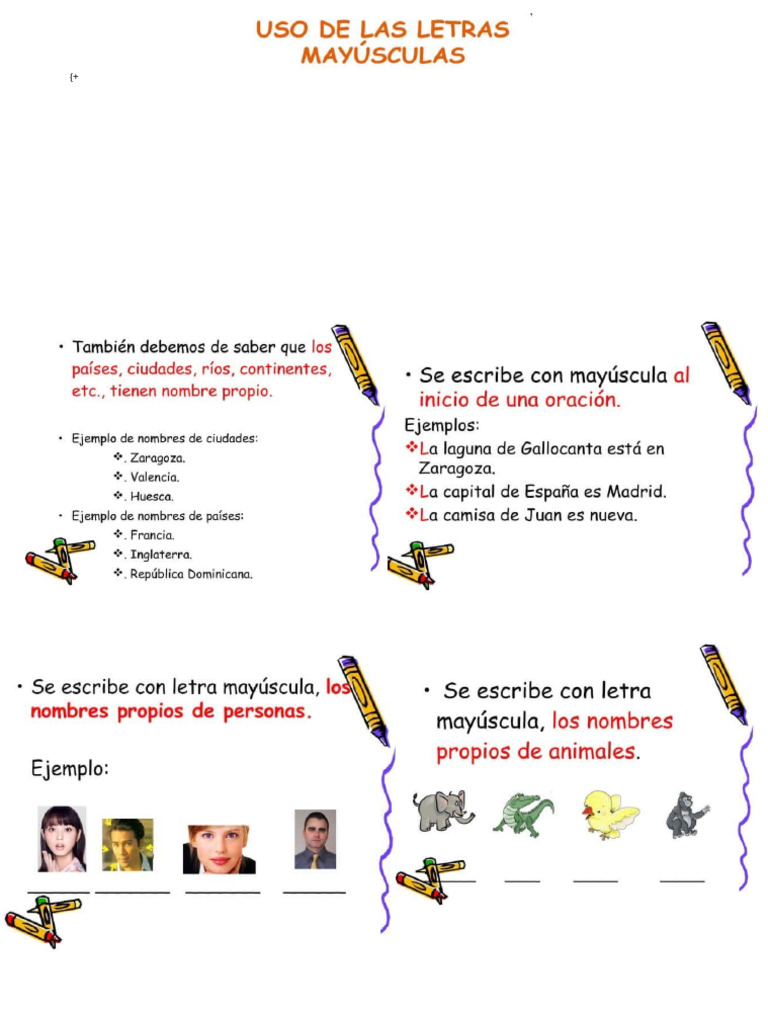 USO DE LA MAYUSCULA | PDF