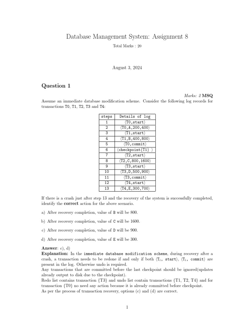 DBMS July - 2024 | PDF | Computer Data | Technology & Engineering DBMS July - 2024 | PDF | Computer Data | Technology & Engineering