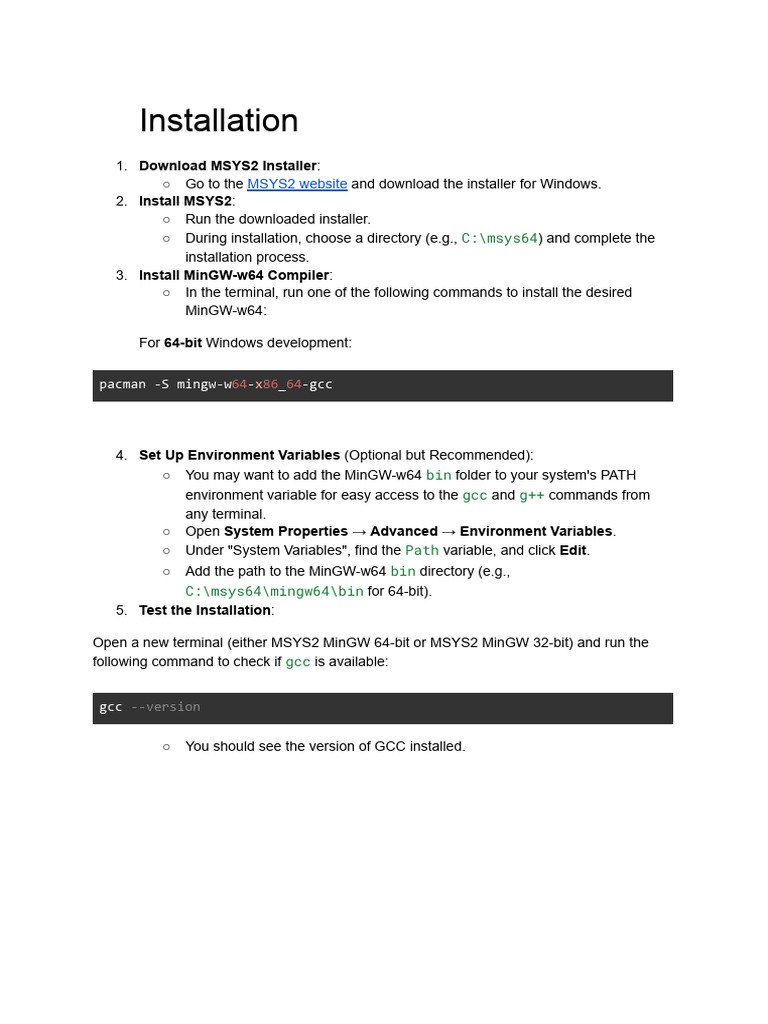 Installation | PDF | Integer (Computer Science) | Variable (Computer Science)