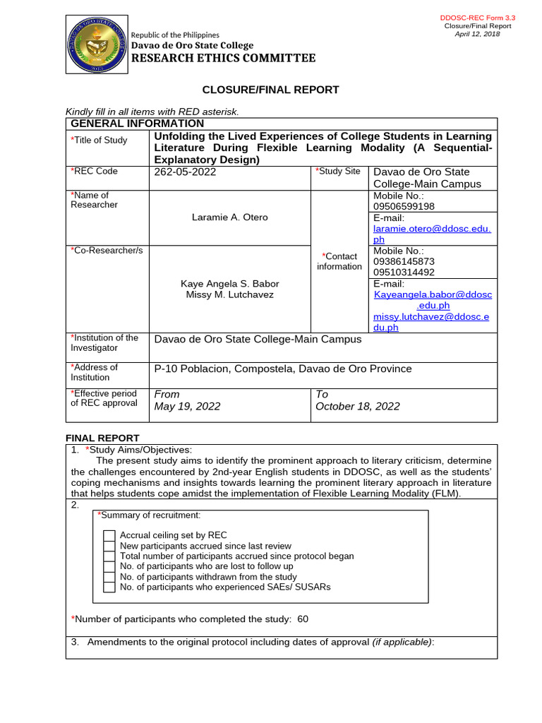 Form-3.3-Final-Report - Babor Et Al | PDF